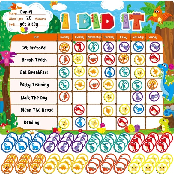 Amazon | Toys | Colorful Kids Reward Chart With Magnets | Poshmark
